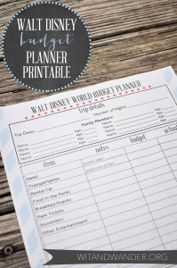 Free Printable Disney World Budget Planner - Our Handcrafted Life