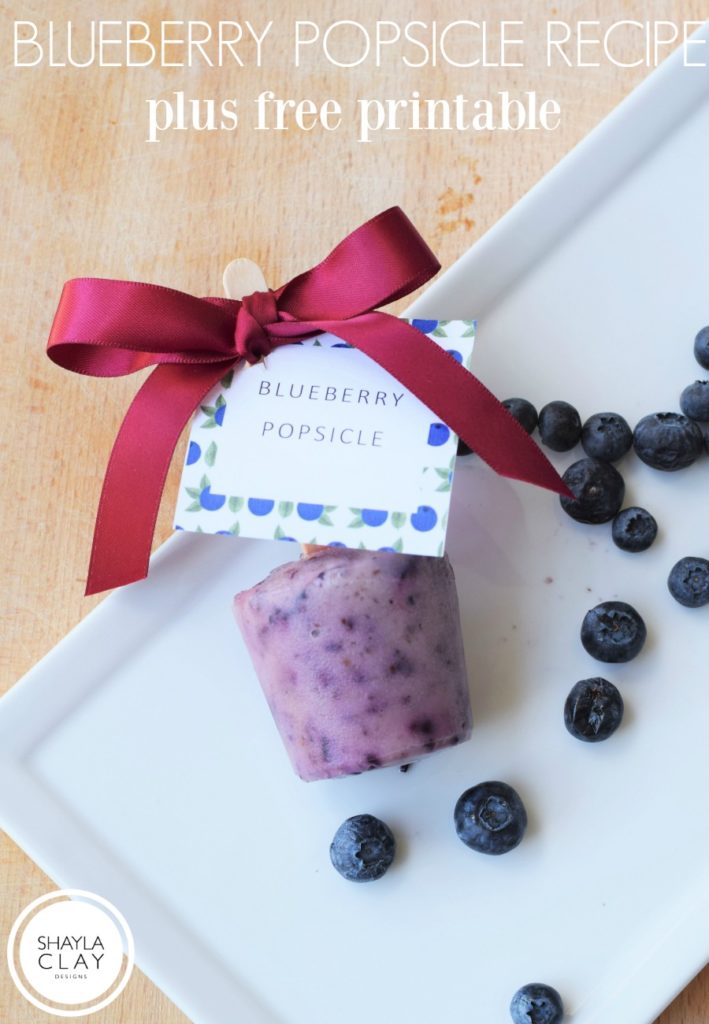 Blueberry Popsicle Recipe + Free Printable Recipe Card - Wit & Wander